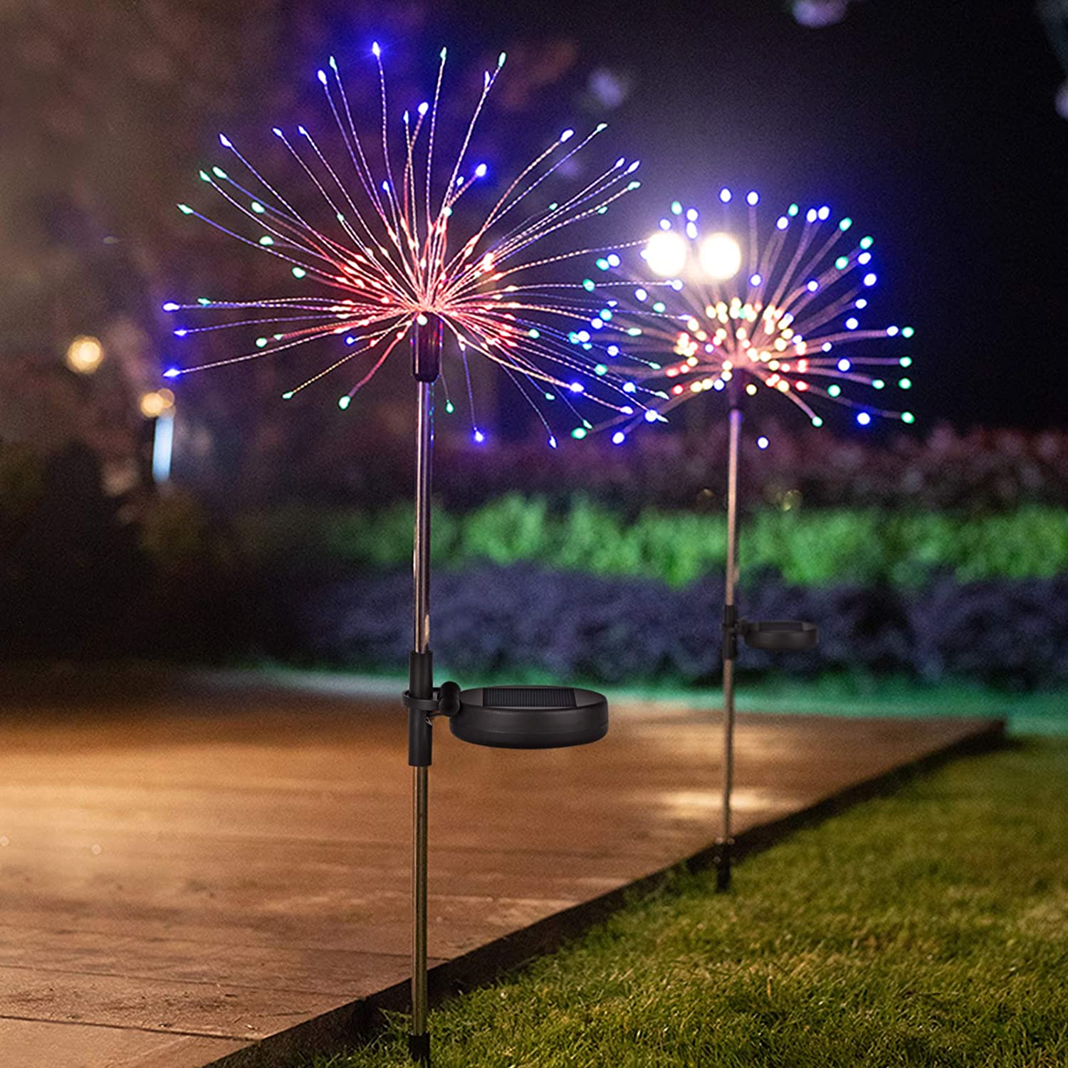 Waterproof Solar Powered Fireworks Shaped Garden lights | Yard Lit